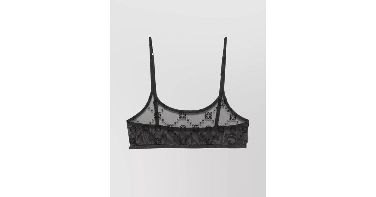 Marine Serre Moonogram Pattern Mesh Bra | Lyst UK
