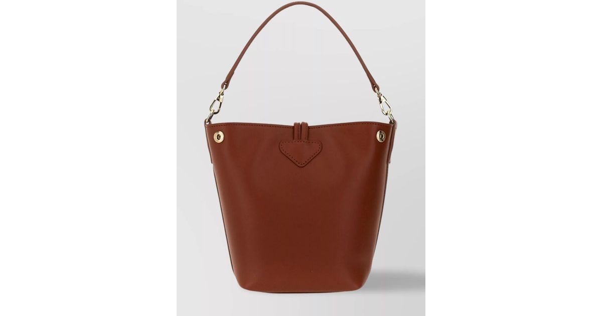 Longchamp The Reed Bucket Bag in Brown | Lyst