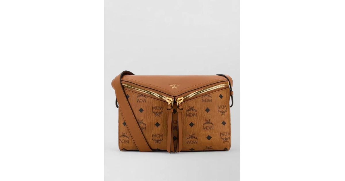 MCM Diamond Small Canvas Printed Crossbody Bag in Brown | Lyst UK