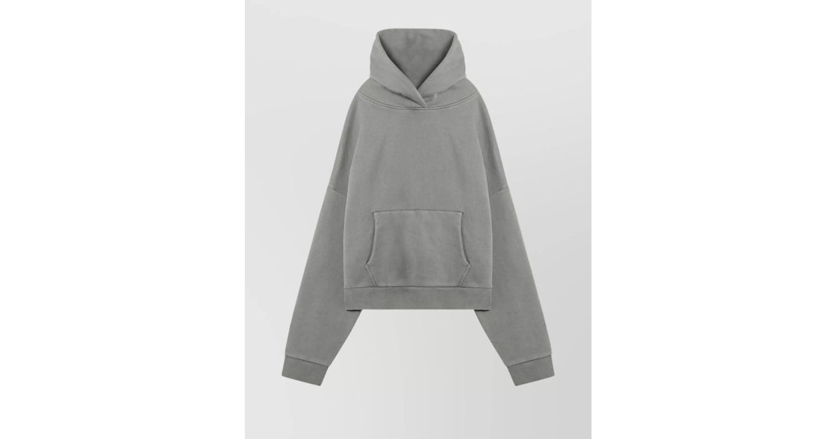 Entire studios Drop Shoulder Hooded Kangaroo Pocket Sweater in Grey for ...