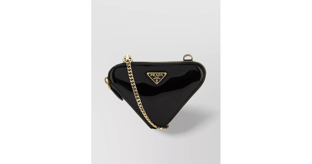 Prada Versatile Leather Chain Bag in Black | Lyst