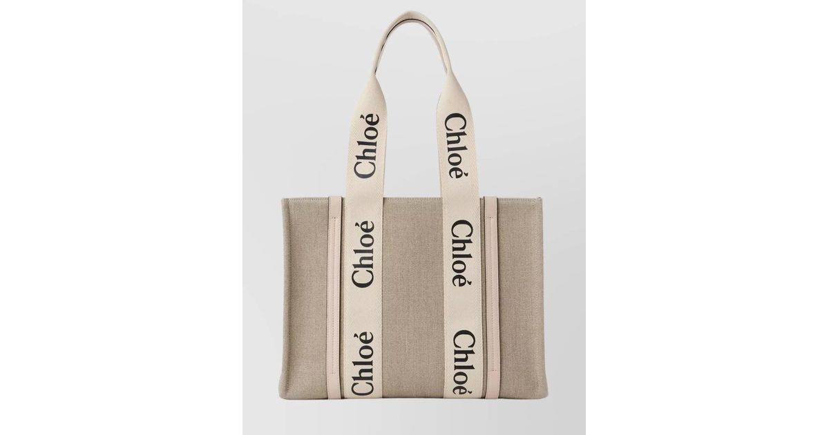 Chloé Medium Woody Tote Bag in Natural | Lyst