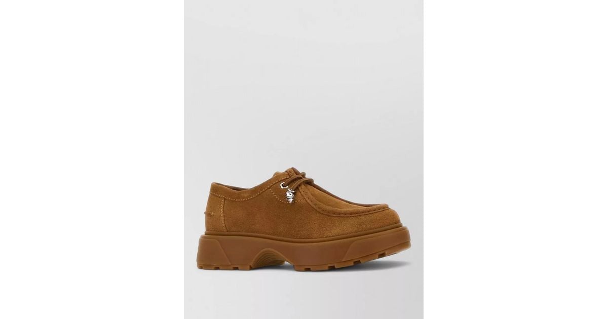 McQueen Suede Lace Up Sneakers Rubber Sole in Brown for Men | Lyst UK