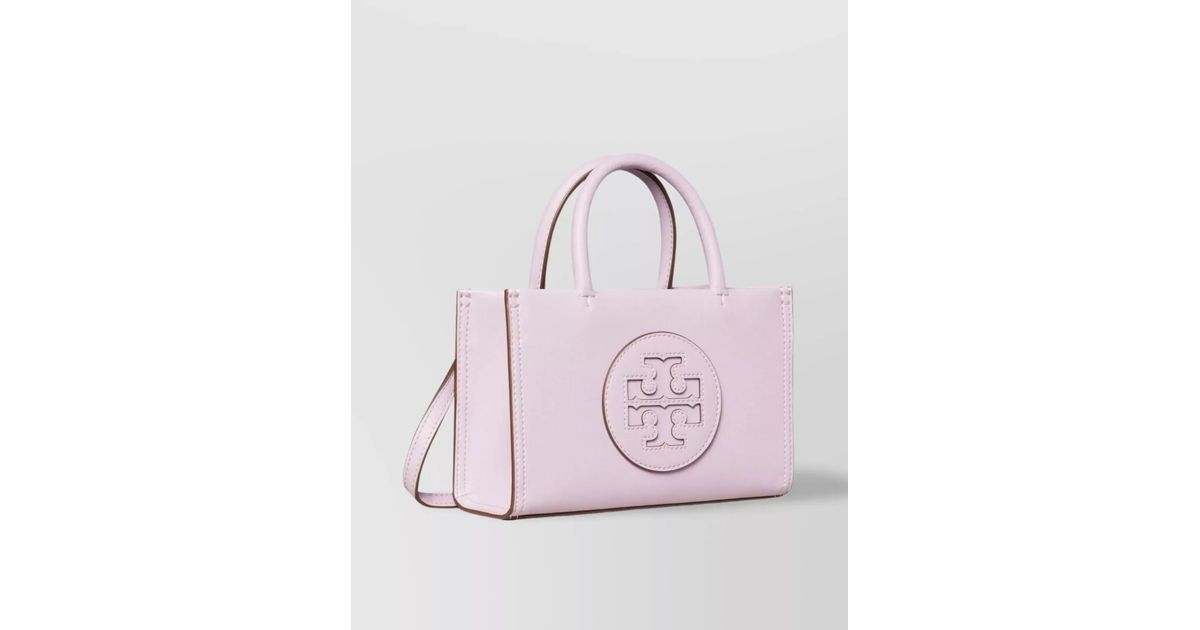 Tory Burch Mini Bio Tote Structured Shape Handles Strap in Pink | Lyst