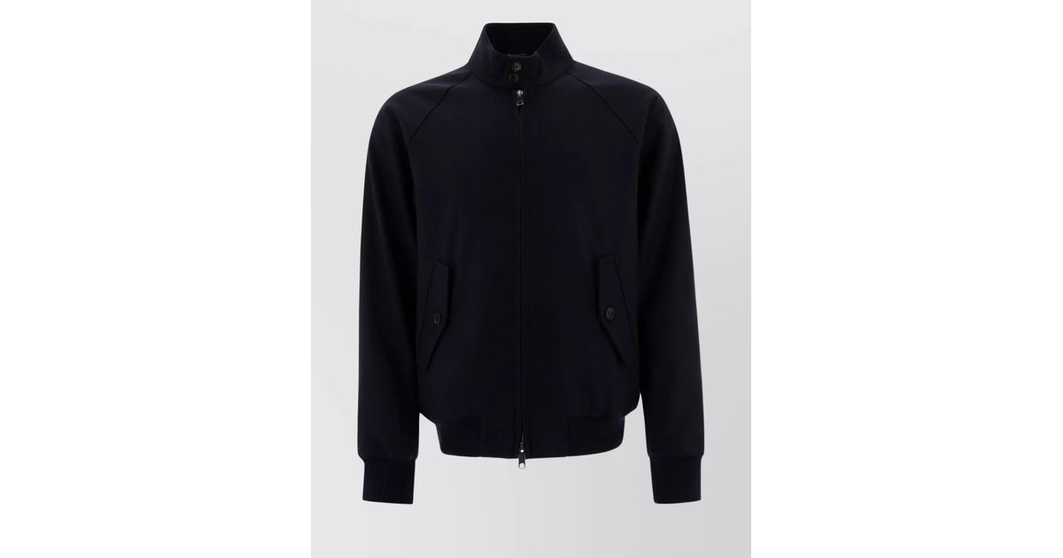 Baracuta Buttoned Collar Jacket Ribbed Cuffs in Blue for Men | Lyst UK