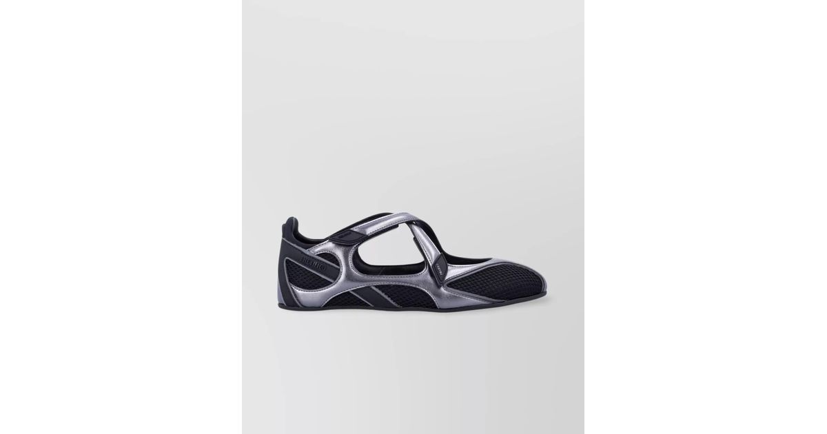 The Attico Mesh And Eco Leather Lace-Up Shoes in Blue | Lyst UK