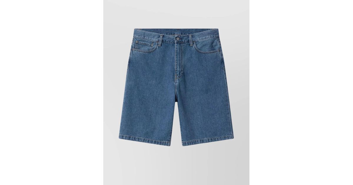 Carhartt Denim Shorts With Back Patch Pockets in Blue for Men | Lyst UK