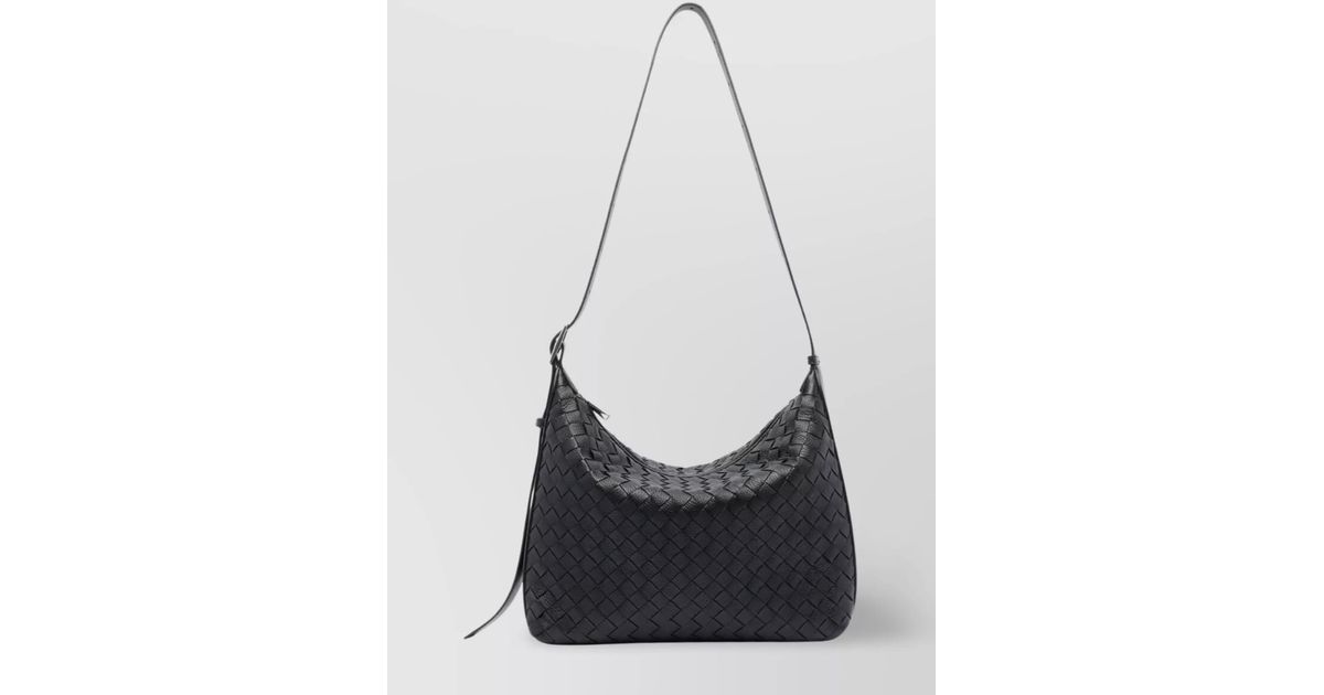 Bottega Veneta Rectangular Soft Woven Adaptable Shoulder Bag in Black ...