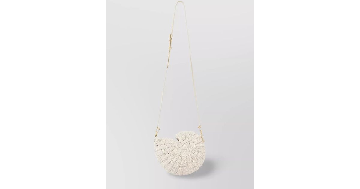Chloé Crochet Shell Shoulder Bag in White | Lyst
