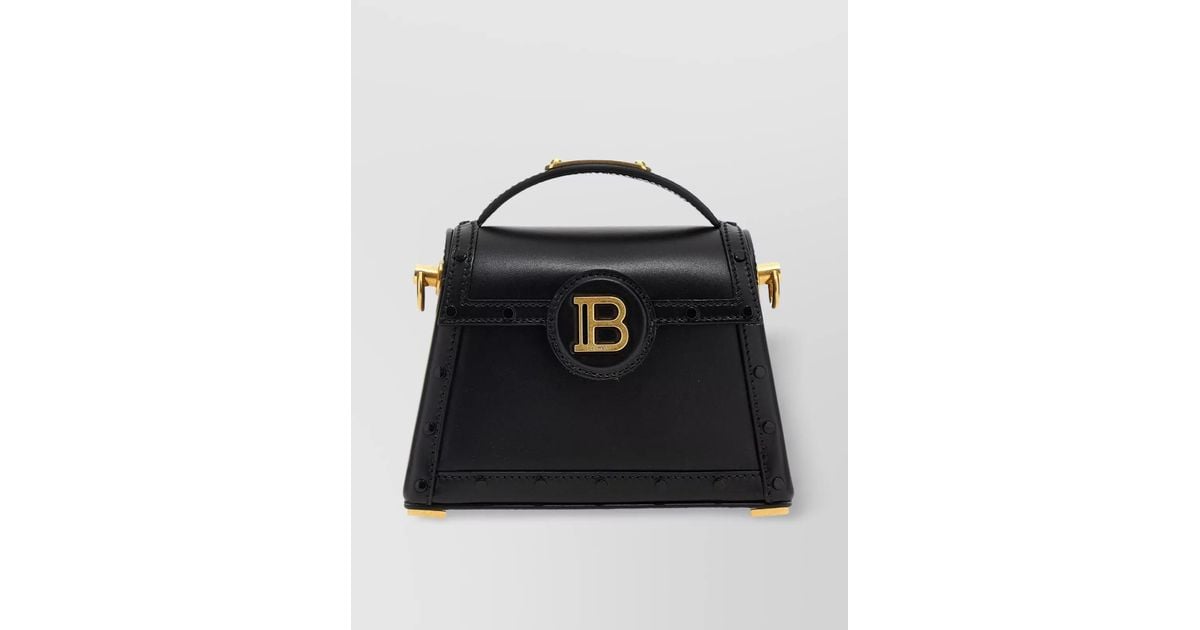 Balmain Small Handbag With Structured Silhouette And Chain Strap in ...