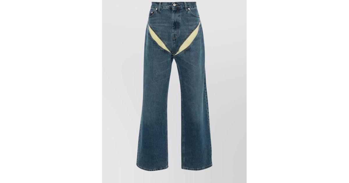 Y. Project Denim Jeans Featuring Cut-Out Detailing in Blue | Lyst
