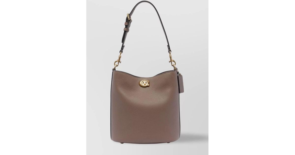 COACH Willow Bucket Bag Removable Strap in Brown | Lyst