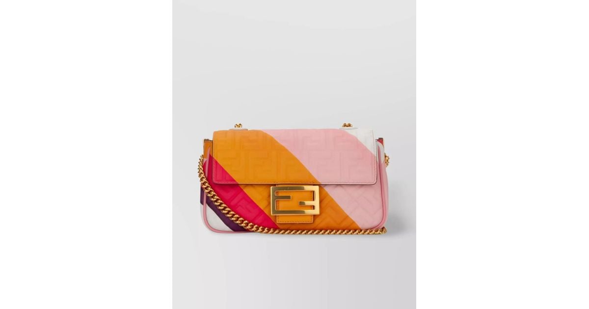 Fendi Chain Strap Shoulder Bag With Hardware in Pink | Lyst