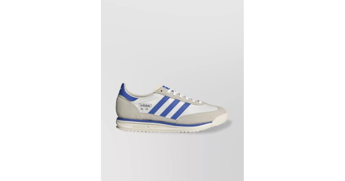 adidas Logo Sneaker With Stripes And Textured Sole in Blue | Lyst UK
