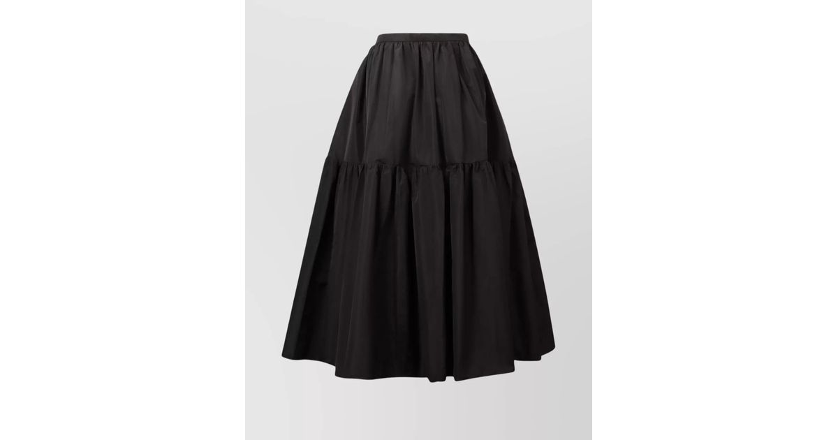Patou Tiered High Waist Skirt Made From Recycled Materials in Black | Lyst
