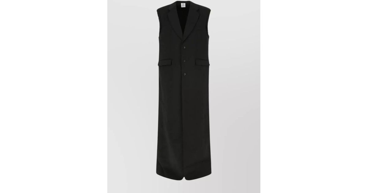 Vetements Back Slit Tailored Wool Coat in Black for Men | Lyst UK