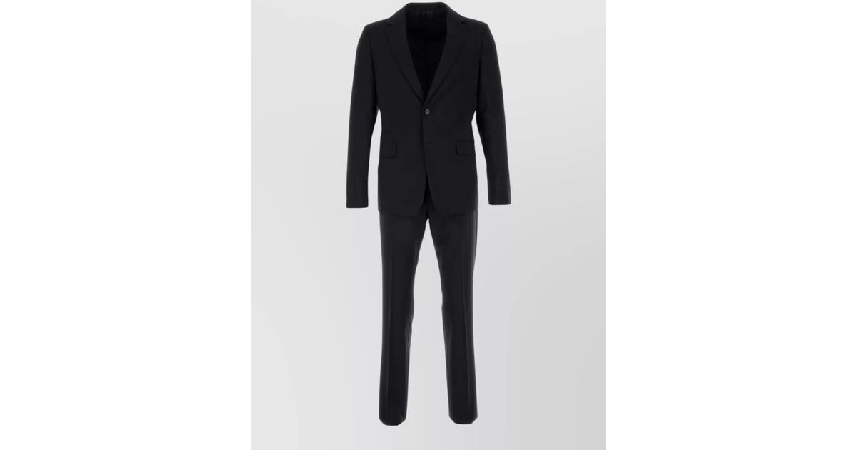 Prada Wool Blend Single Breasted Suit in Blue for Men | Lyst