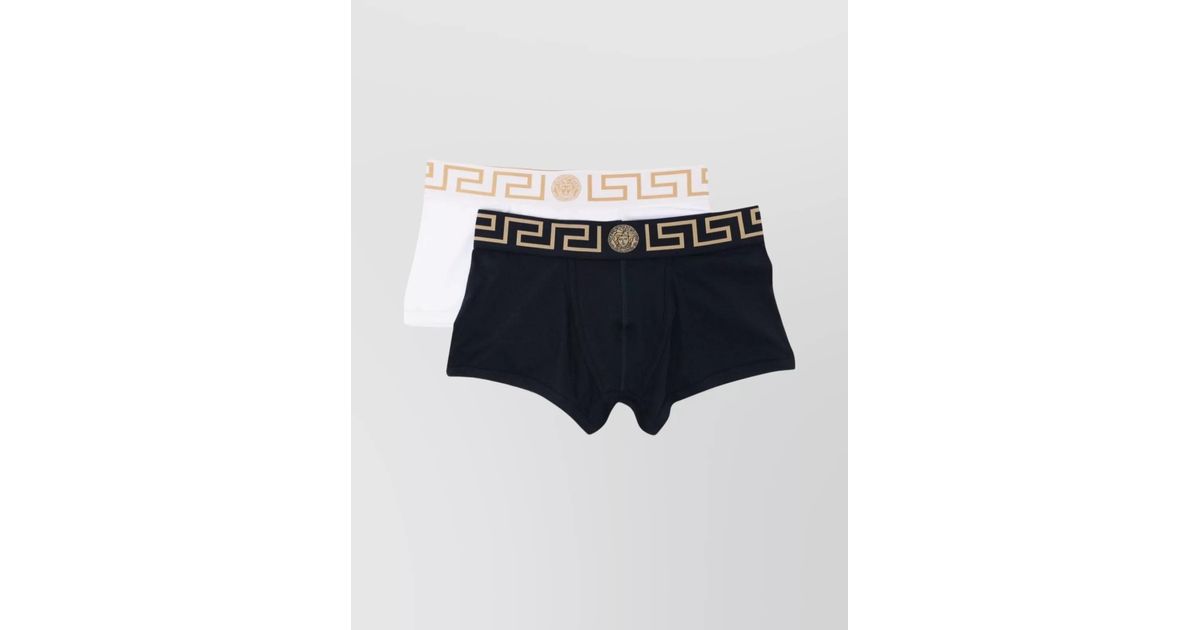 Versace Thigh-Length Hosiery With Medusa Head Motif in Blue for Men | Lyst