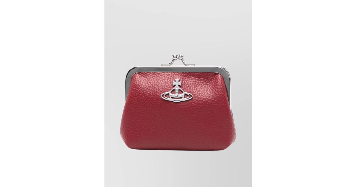 Vivienne Westwood Grained Faux Leather Cardholders in Red | Lyst