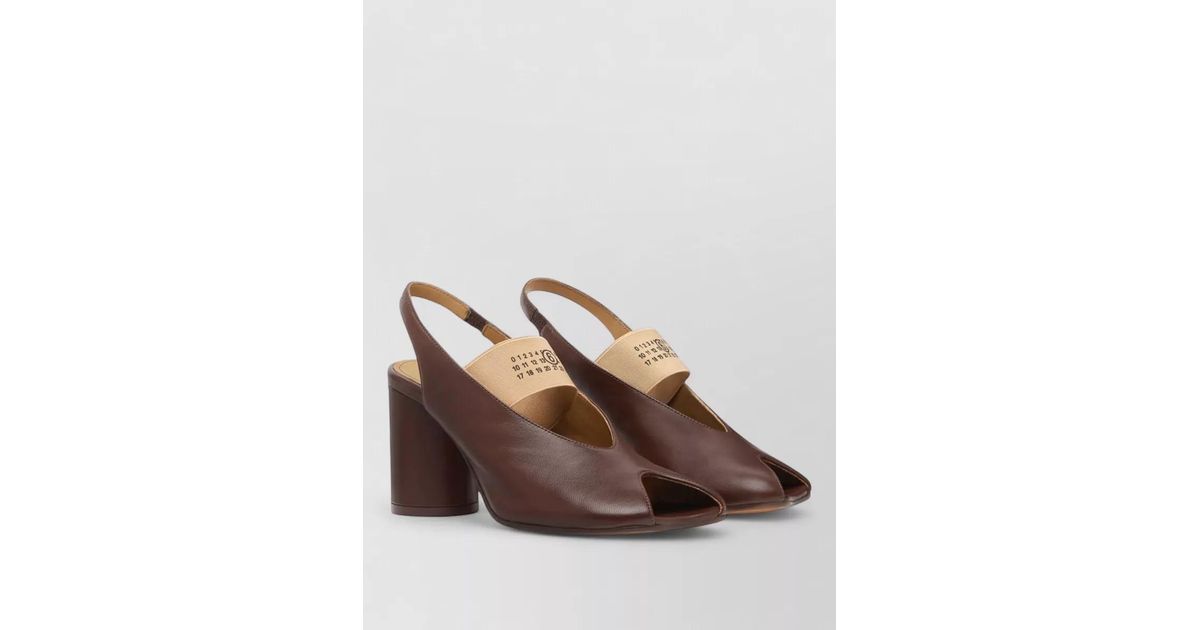 MM6 by Maison Margiela Numeric Graphic Slingback Tabi Heel Pumps in ...