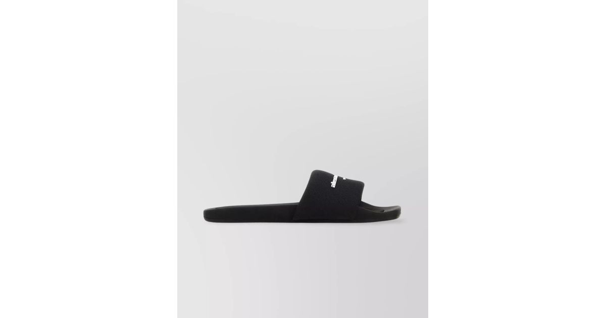 Alexander Wang Nylon Logo Pool Slide Sandals in Black | Lyst UK