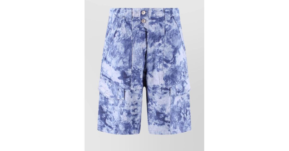 Isabel Marant Bermuda Shorts With Tie Dye Effect in Blue for Men | Lyst UK
