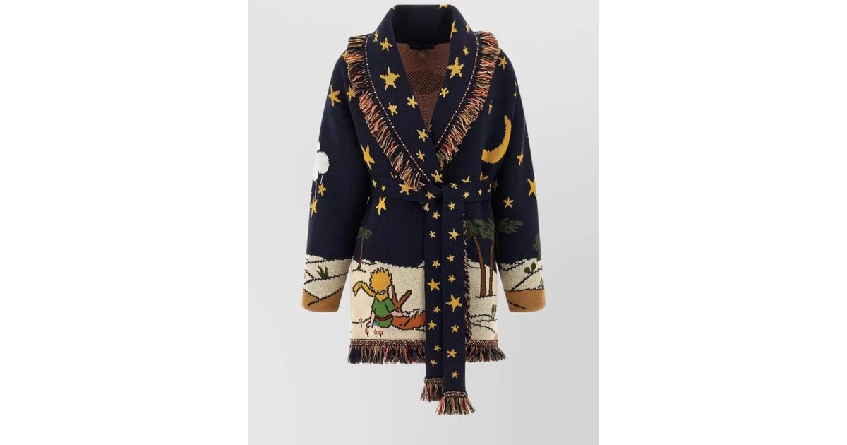 Alanui The Little Prince Knit Cardigan in Blue | Lyst UK