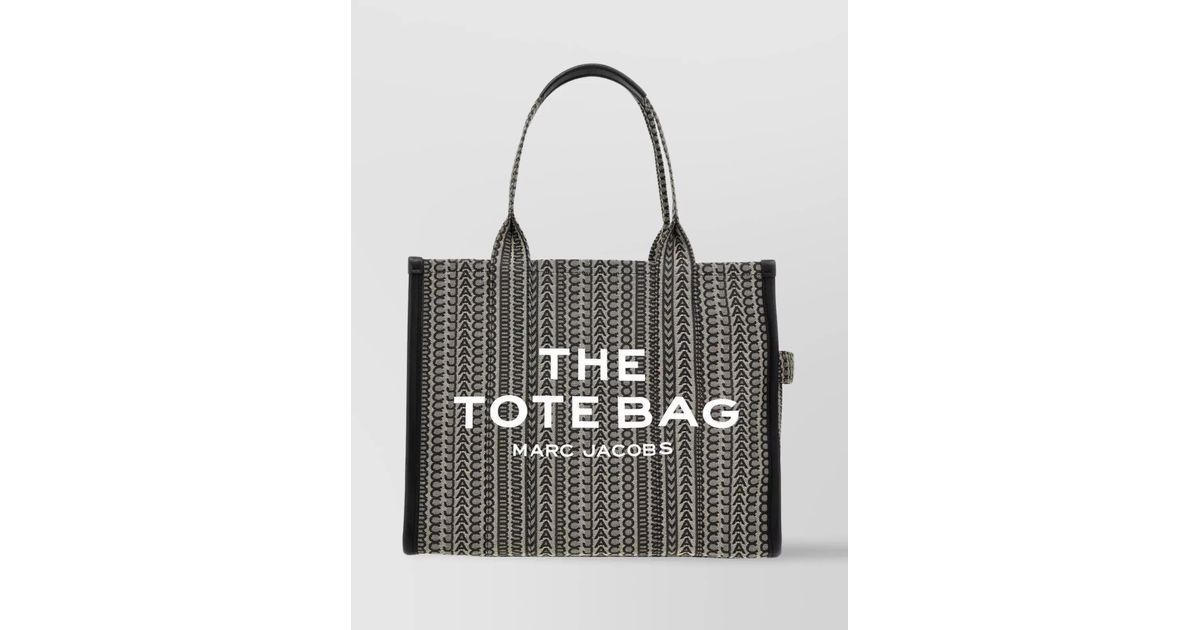 Marc Jacobs 'Large Monogram Tote' Shopping Bag in White | Lyst UK