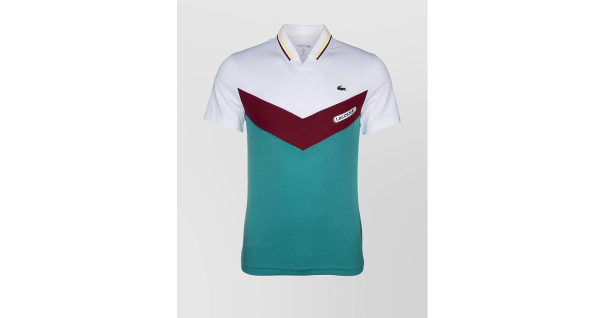 Lacoste Block Design Polo Shirt in Blue for Men | Lyst UK