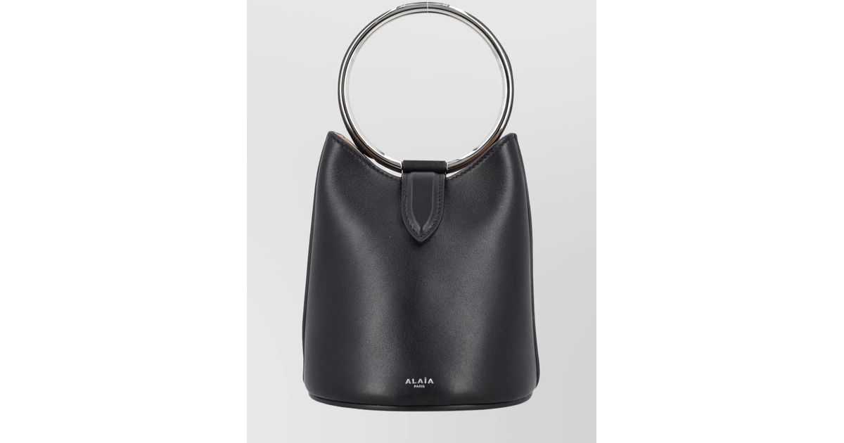 Alaïa Mini Bucket Ring Structured Shape in Black | Lyst