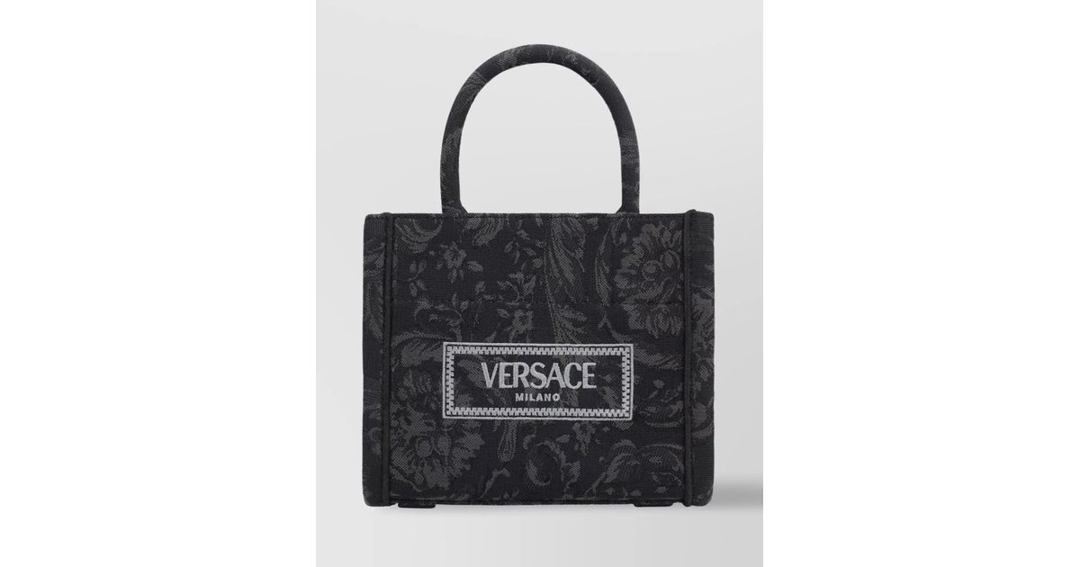 Versace Athena Mini Tote Bag in Black | Lyst