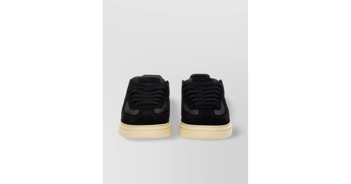 Represent Suede Panel Low-Top Sneaker With Rubber Sole in Black for Men ...