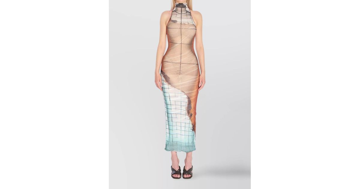 Jean Paul Gaultier Long Dress Of Flames | Lyst UK