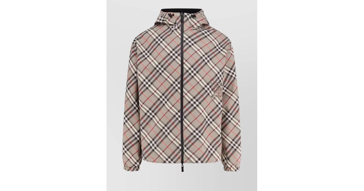 Burberry Reversible Jacket With Hood And Pockets in Gray for Men | Lyst