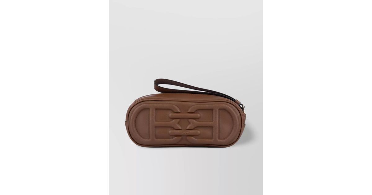 Bally Oval Shape Crossbody Bags With Wrist Strap in Brown | Lyst UK