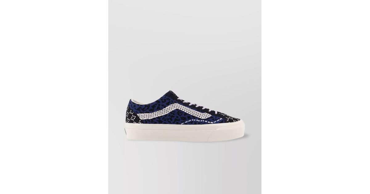 Vans Low-Top Embroidered Synthetic Fabric Sneakers in Blue for Men ...