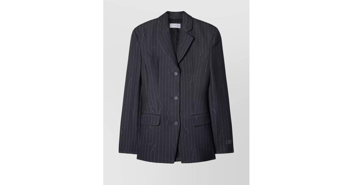 Off-White c/o Virgil Abloh Tailored Suit Jacket Pinstripe Pattern in ...
