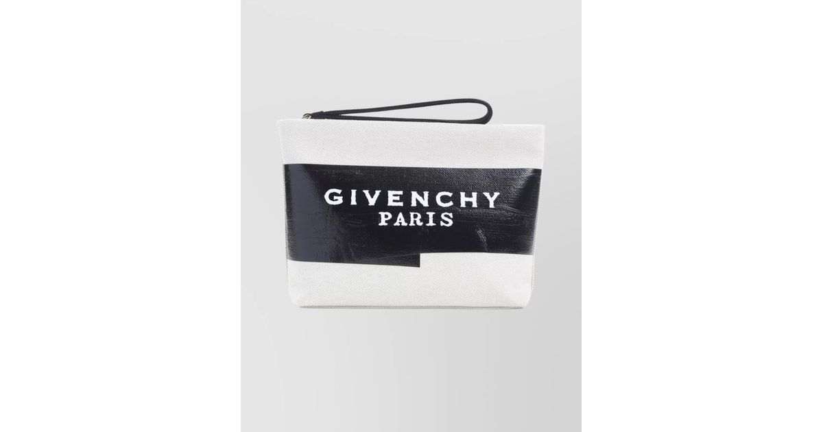Givenchy Logo Pouch Wrist Strap in White | Lyst UK