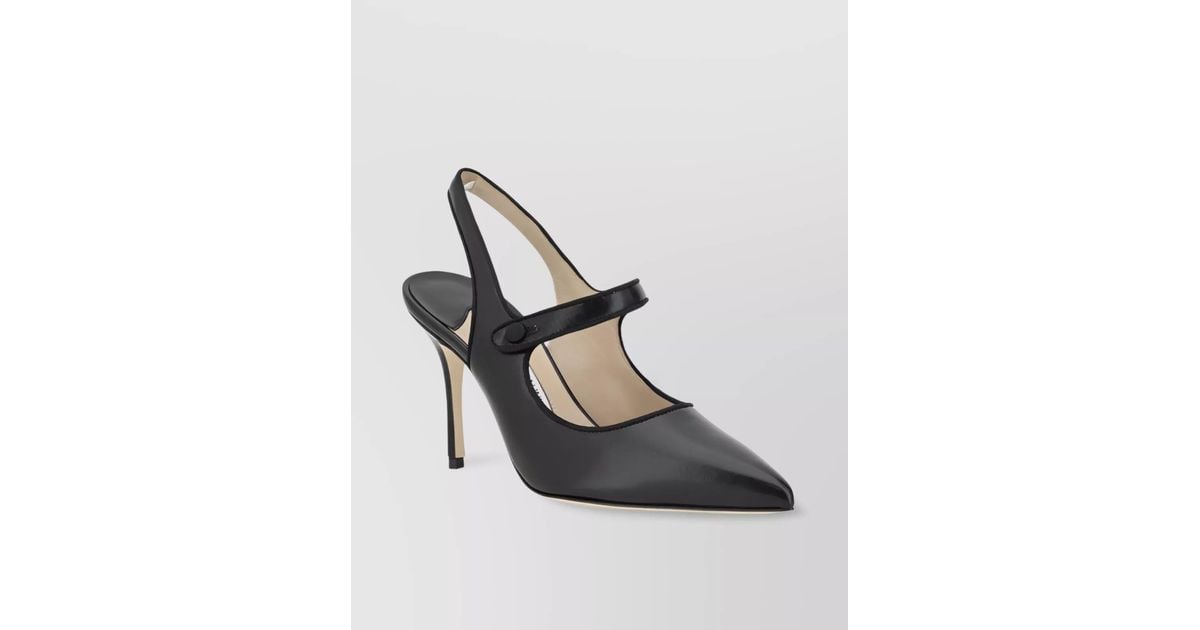 Manolo Blahnik Pointed Leather Stiletto Pumps | Lyst