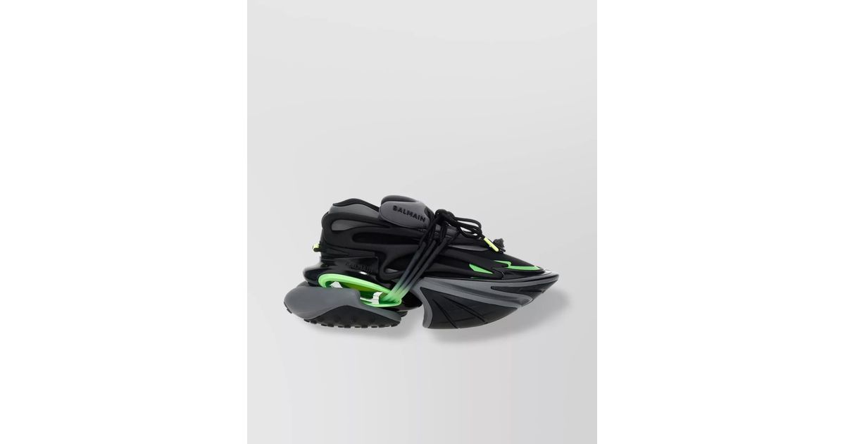 Balmain 'Chunky Sole Mesh Panels Sneakers' in Black for Men | Lyst