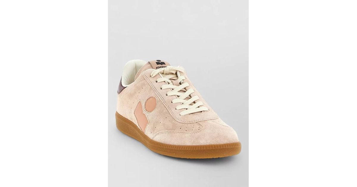 Isabel Marant Bryce Sneakers Suede Upper Rubber Sole in Natural | Lyst UK