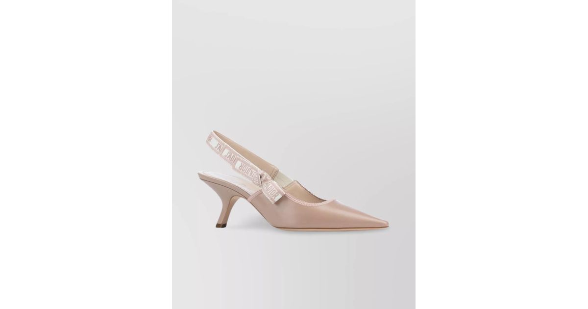 Dior Pointed Toe Kitten Heel Pumps in Pink | Lyst
