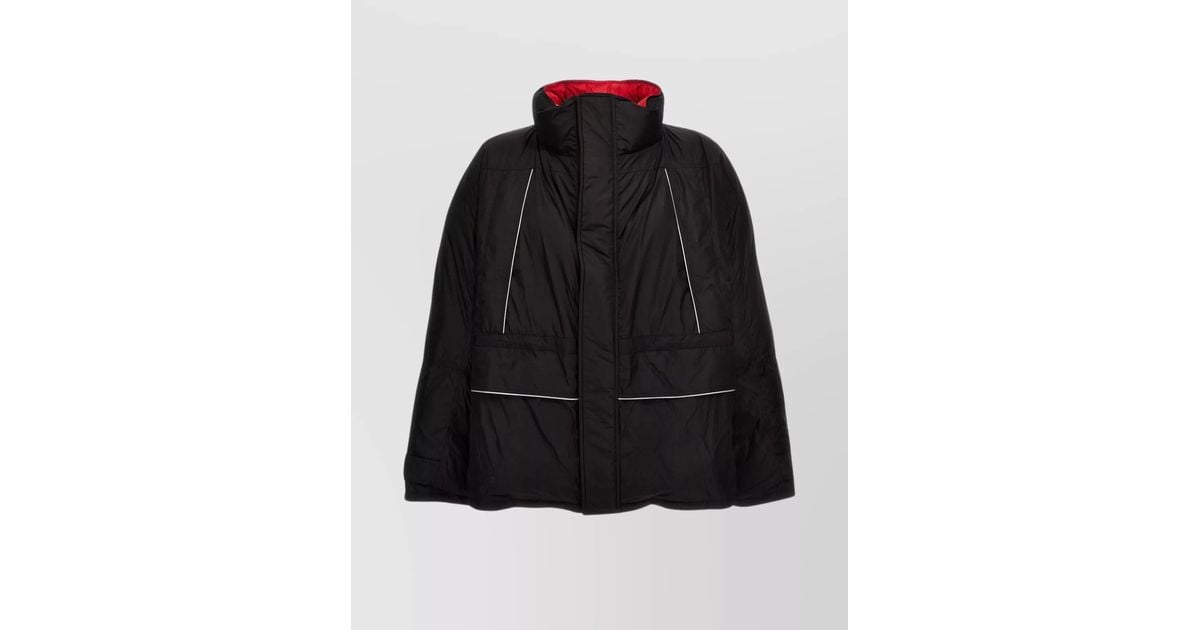 Balenciaga Parka 'Wrap' High Collar in Black for Men | Lyst