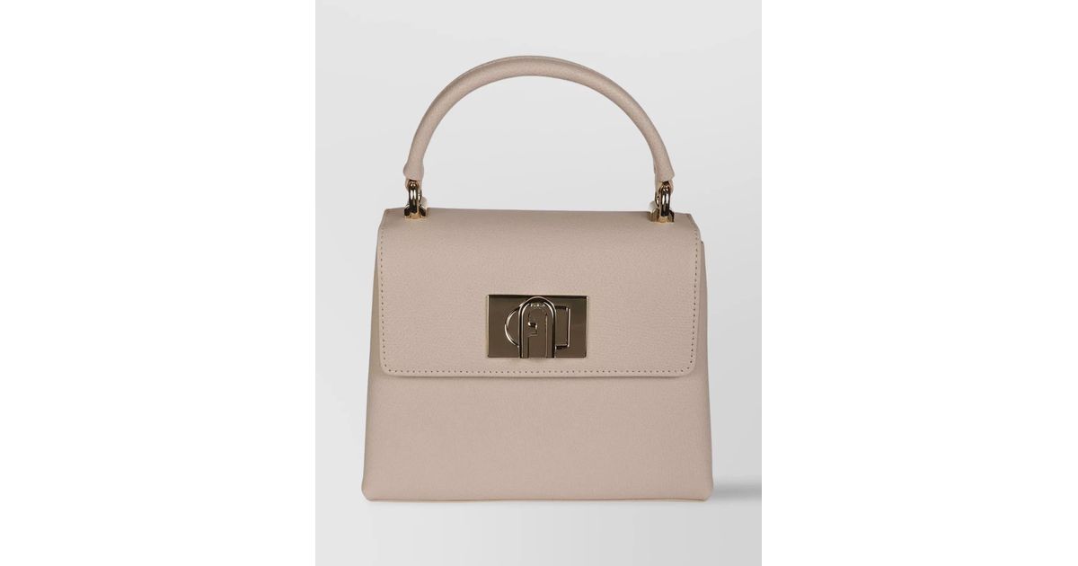 Furla Structured Shoulder Bag With Detachable Strap And Top Handle in ...