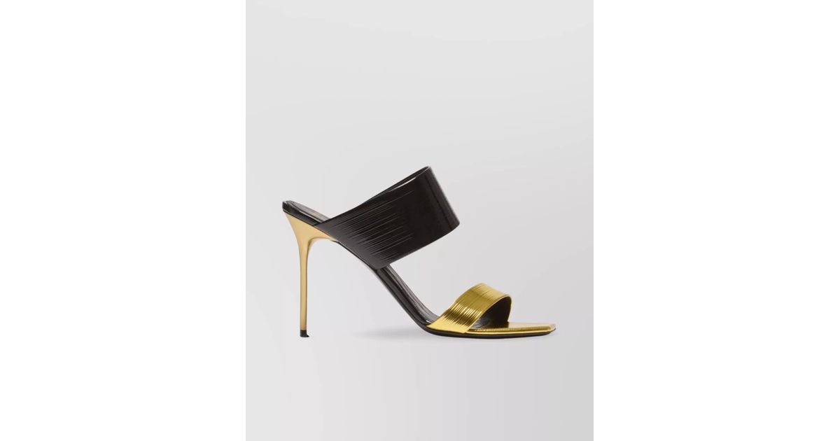 Balmain High Heel Mules in Brown | Lyst UK