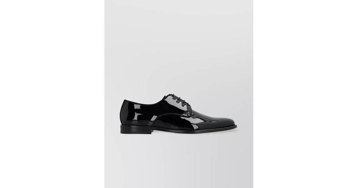 Dolce & Gabbana Derby Refined Glossy Shoes in Black for Men | Lyst