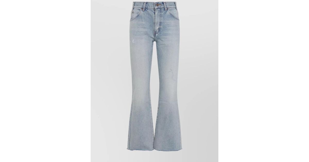 Celine Flare Jeans Raw Hem in Blue | Lyst UK