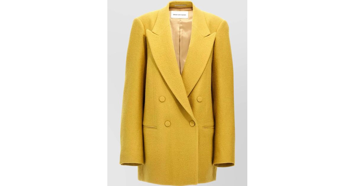 Dries Van Noten 'Structured Shoulders' Blazer Featuring Button ...