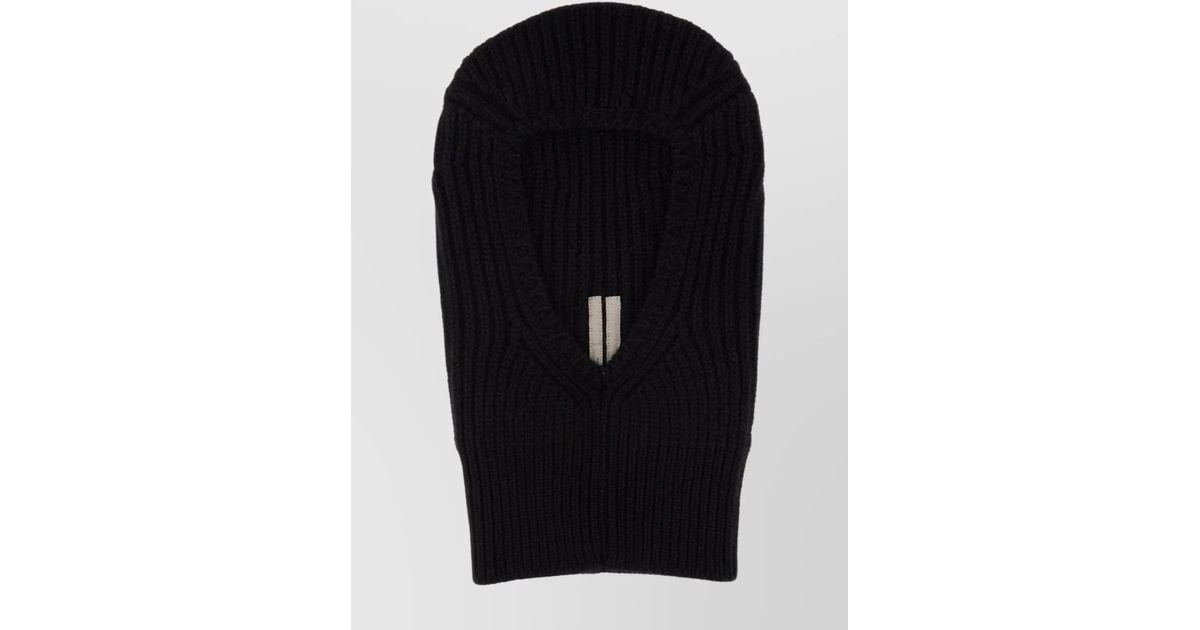 Rick Owens Ribbed Texture Stretch Fit Hats in Black for Men | Lyst