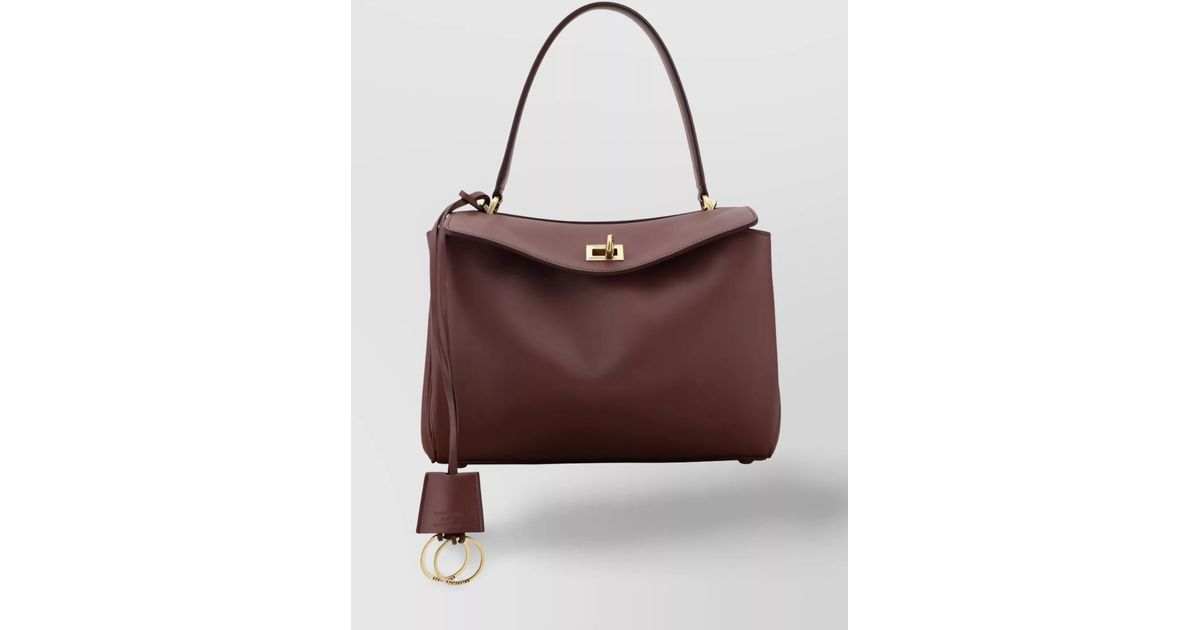 Balenciaga Versatile Leather Shoulder Bag in Brown | Lyst